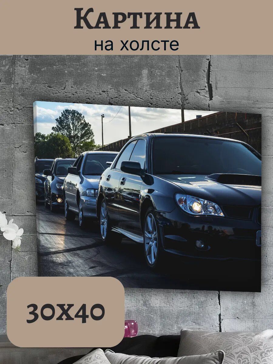 Картина Постер Субару Subaru JDM 30x40 колонна