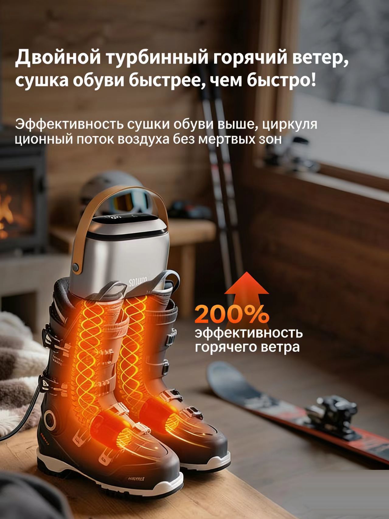 Сушилка для обуви, цвет Hui, 1 упаковка в комплекте, компактное устройство для сушки обуви — фото 1