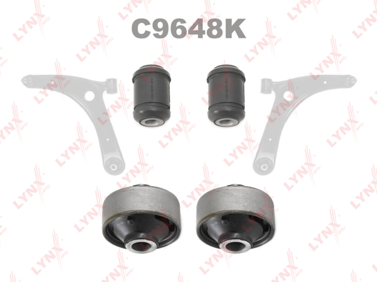 C9648K Комплект Сайлентблоков Lynxauto (LYNX C9648K)