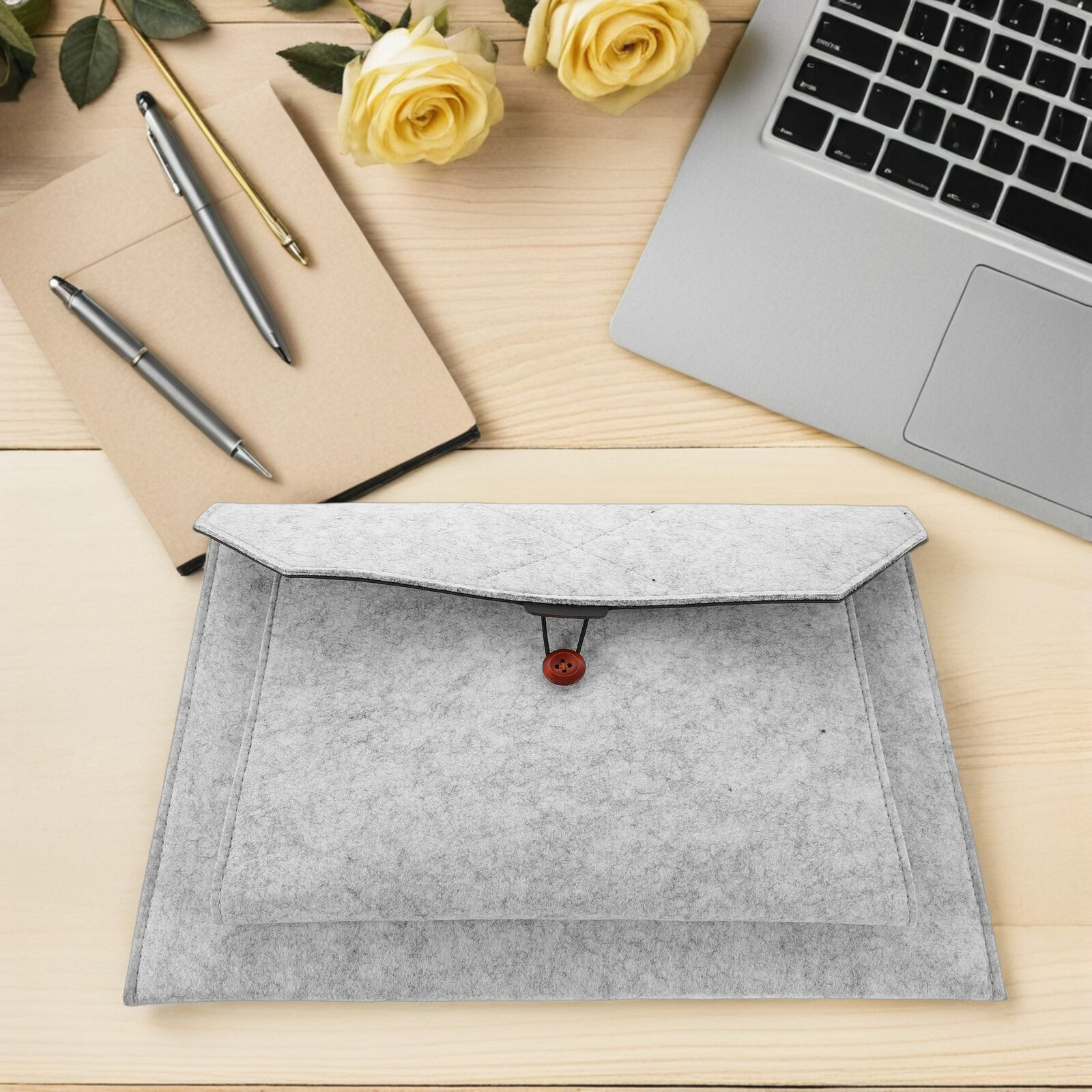 Прочный Сумка Для Ноутбука И Планшета Серого Цвета 38x27x1.5 См Многофункциональный Дизайн Для Путешествий