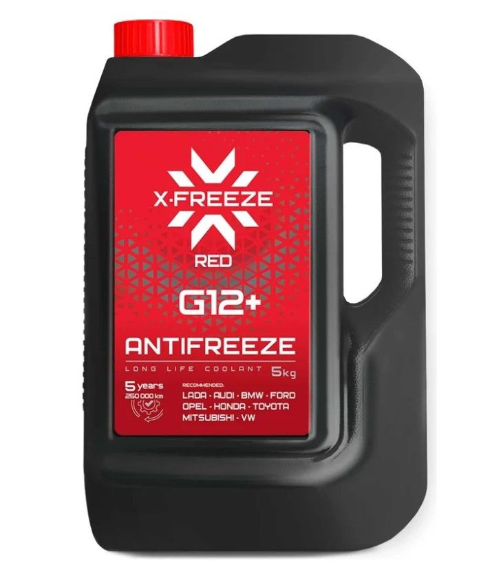 Антифриз X-Freeze G12+ красный, 5 кг