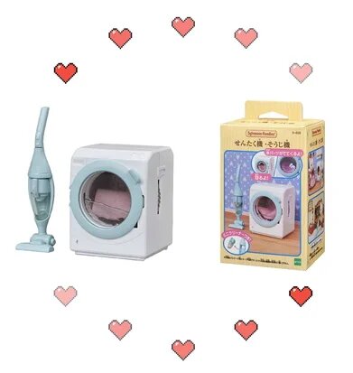 Мини-фигурка животного Sylvanian Families Розовый, Washing machine set