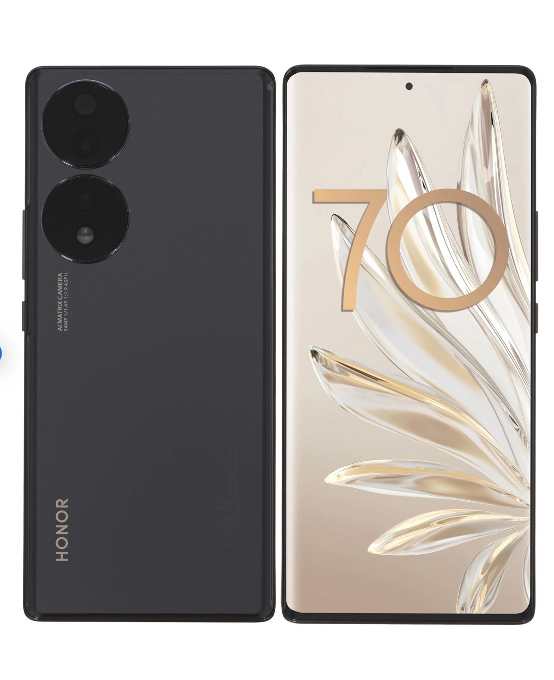 6.67" Смартфон HONOR 70 256 ГБ черный