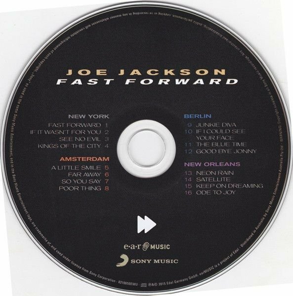 Музыка CD Joe Jackson - Fast Forward (CD, Album, 2015) — фото 1