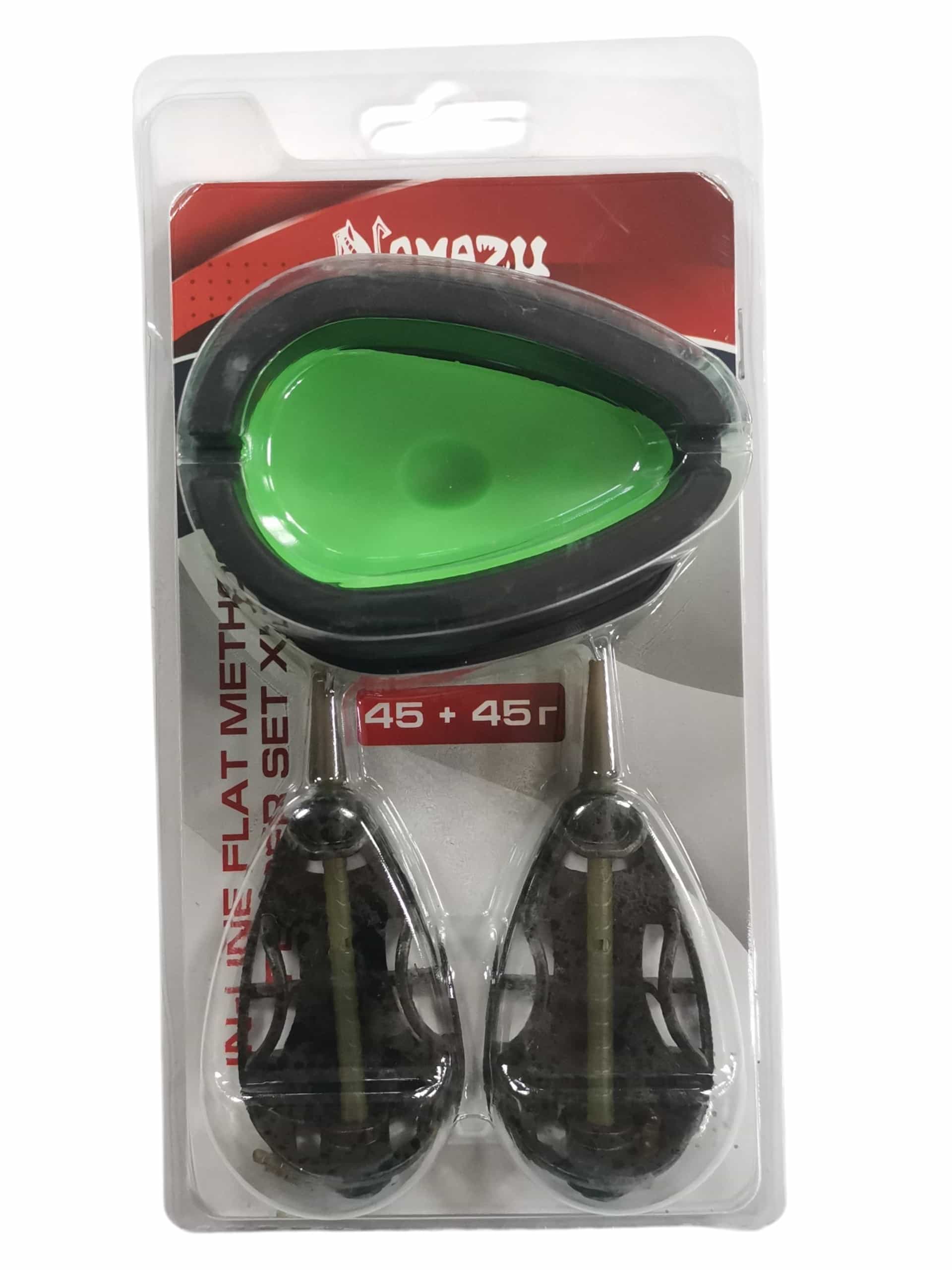 Набор кормушек Namazu In-Line Flat Method Feeder Set XL, 45+45г, с пресс-формой/50/