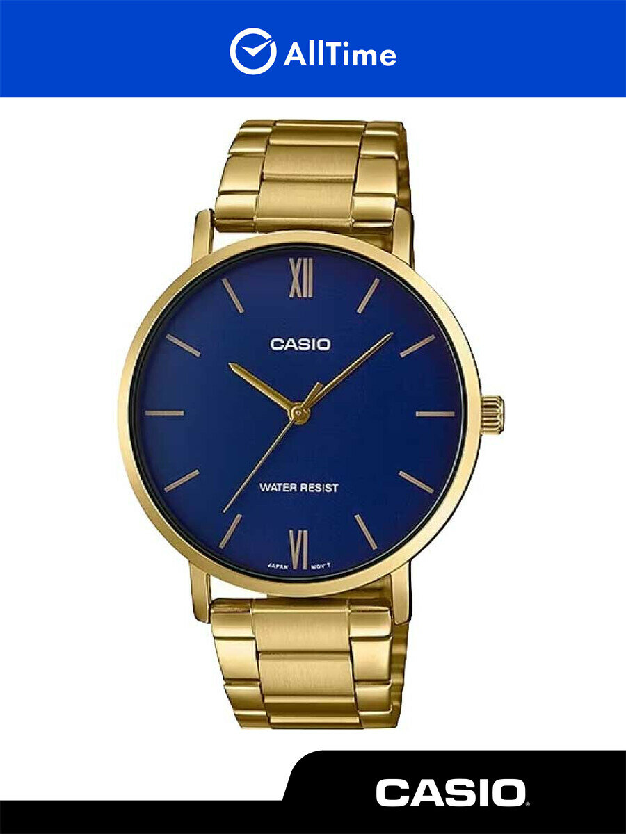 Наручные часы CASIO Collection, синий, золотой