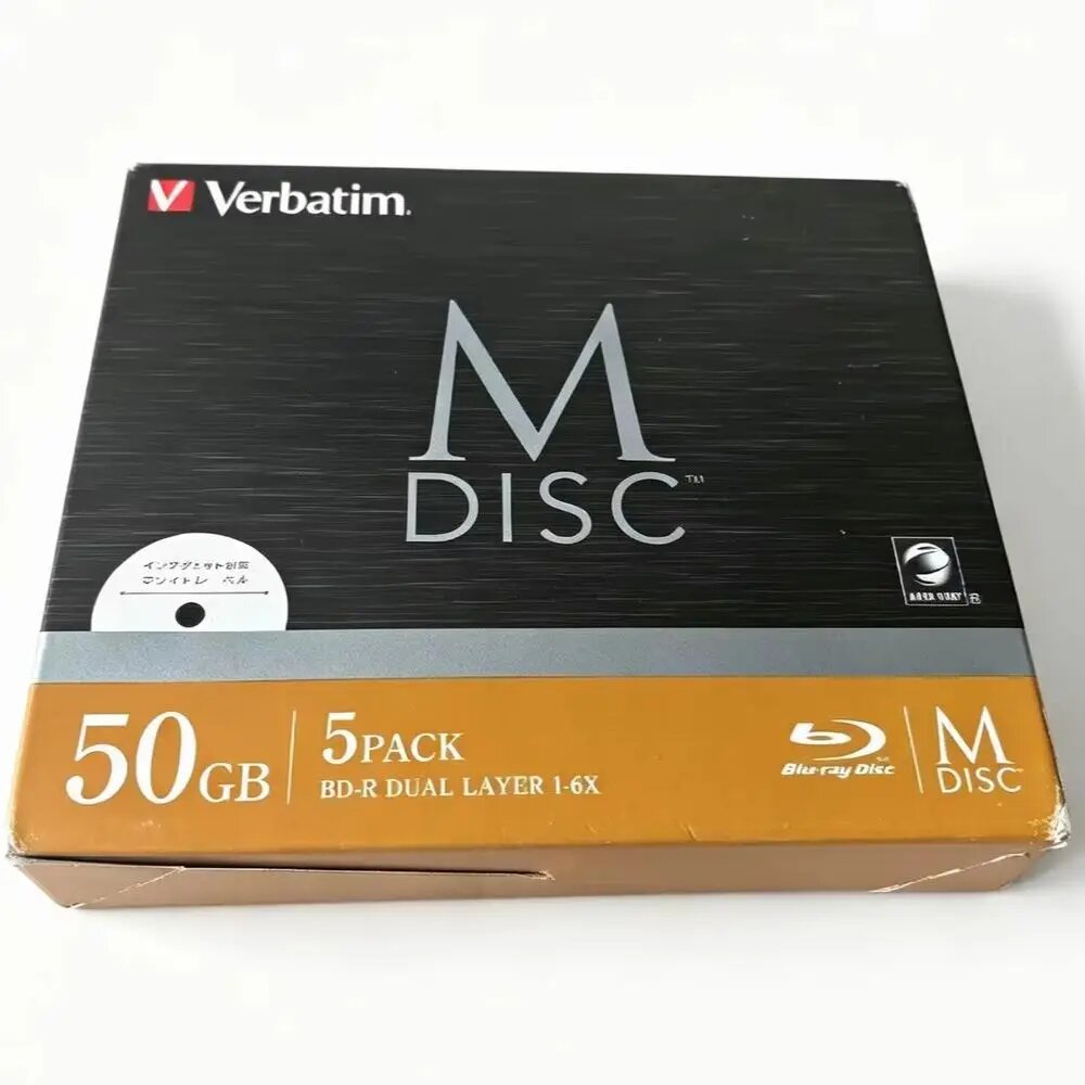 5 шт Vb MDisc M-диск Blu Ray BDR DL BD-R двухслойный Mdsik 50 Гб 1-6X
