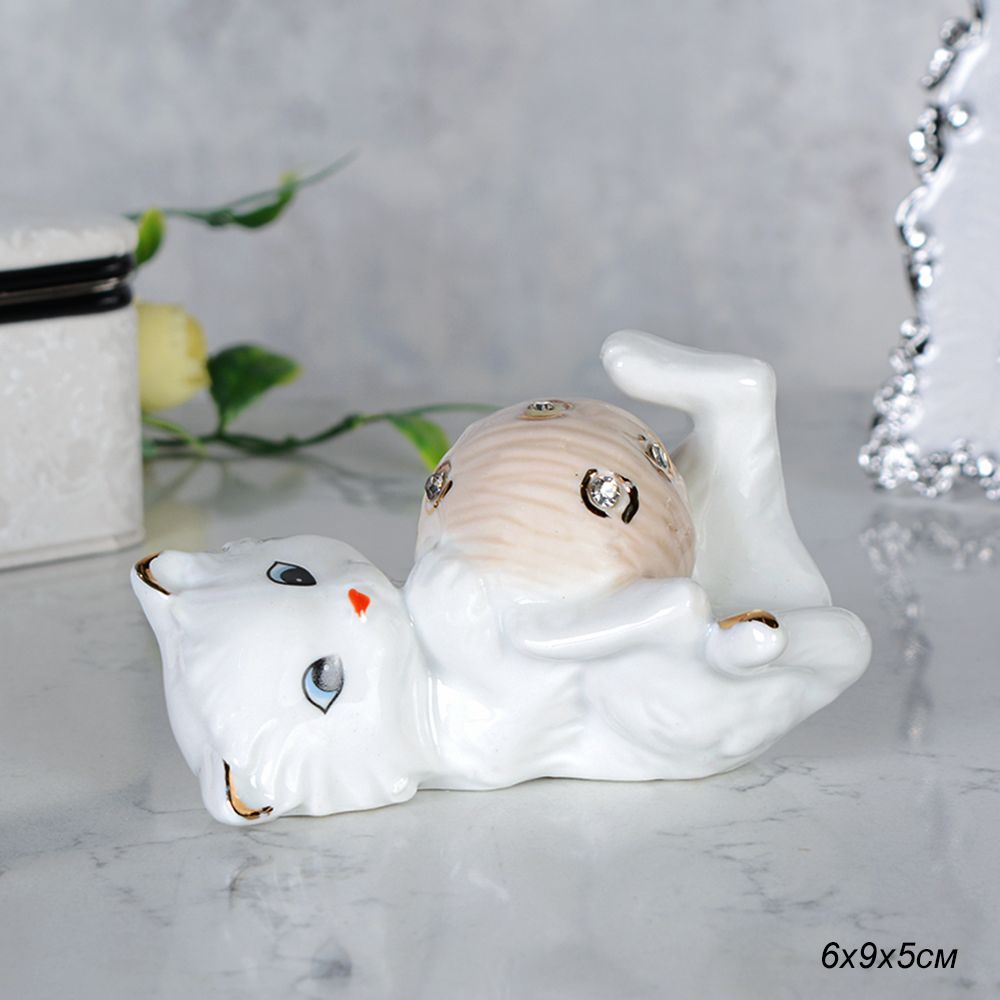 Фигурка "Котенок" фарфор 6*9*5 см