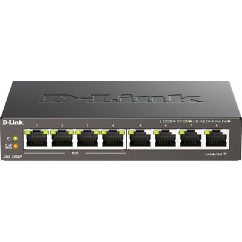 Коммутатор D-Link DGS-1008P (DGS-1008P/F3A)