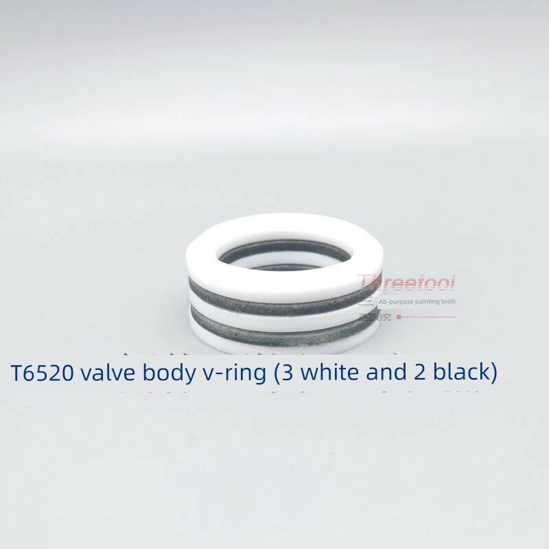 Комплект уплотнения Changjiang T6520 для клапанного корпуса, 3 белых и 2 черных для распылительного оборудования