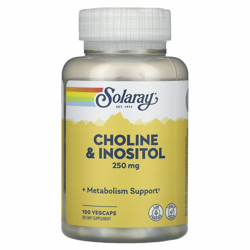 Solaay Choline & Inositol, 250 мг, 100 таблеток из США