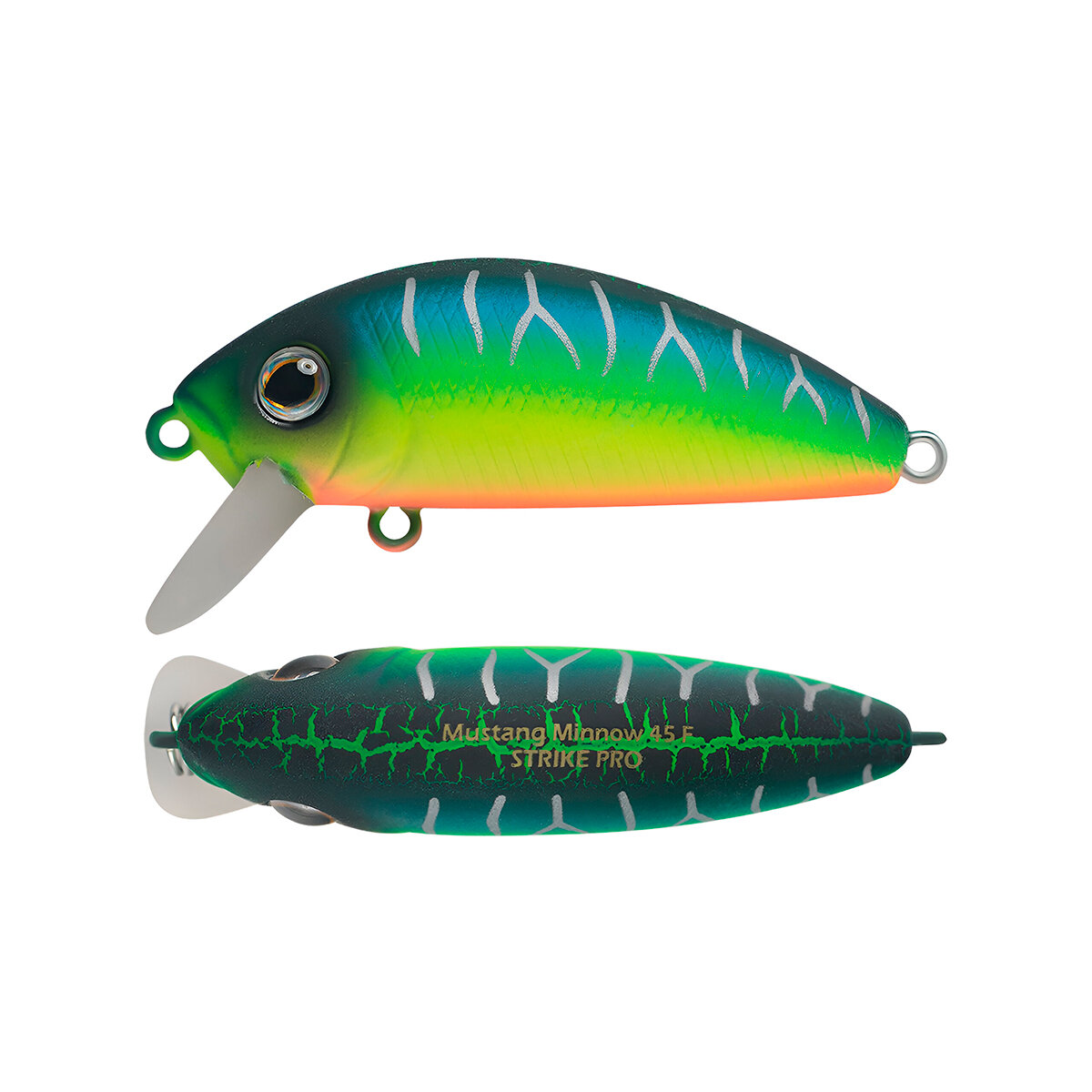 Воблер Strike Pro Mustang Minnow плавающий 45мм 4,5гр 0,2м-0,5м цвет A223S-RP (Pearl Mat Tiger) (MG-002F#A223S-RP)