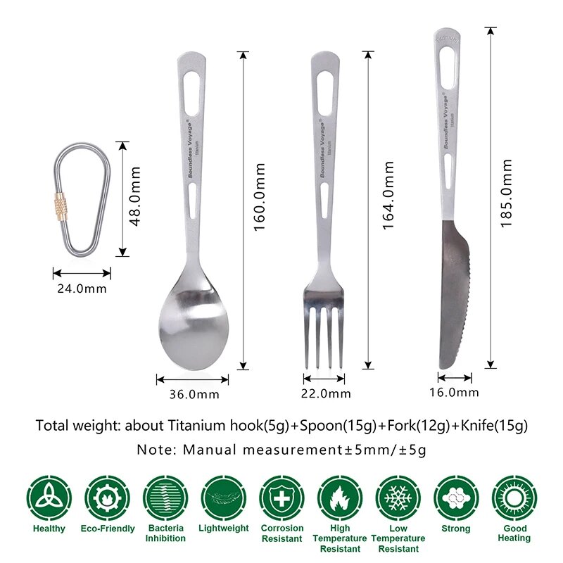 Boundless Voyage титановые столовые приборы 2 шт. Ti1051T