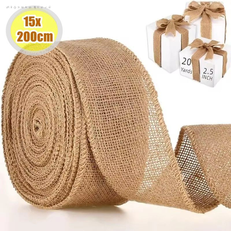 Лента из джута 200x15cm, Артикул: 5887041153, Хобби и творчество → Рукоделие → Шитье → Кружево, тесьма и ленты
