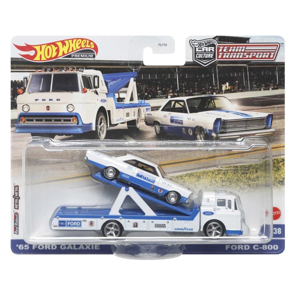 Машинка Hot Wheels Team Transport FLF56:65 Ford Galaxie & Ford C-800