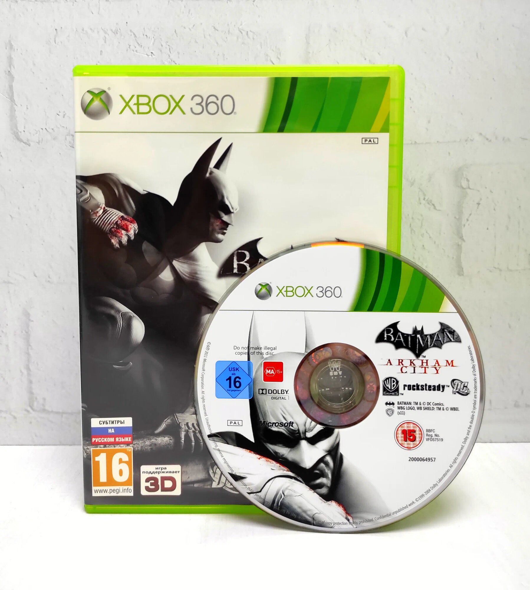 Batman Arkham City Аркхем Сити Русские субтитры Видеоигра на диске Xbox 360. Товар уцененный