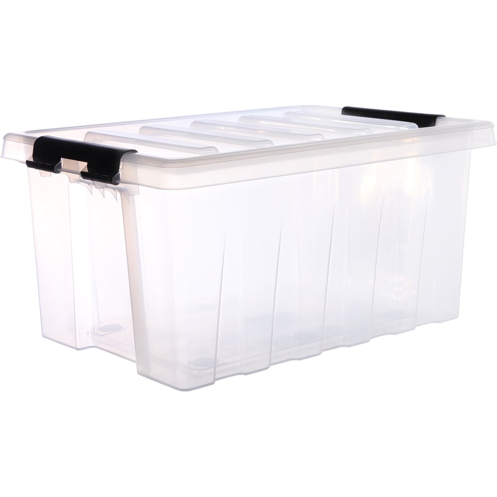 Контейнер с крышкой HONEYCOMB 500x390x255, 36 л, прозрачный M-036-00.07n