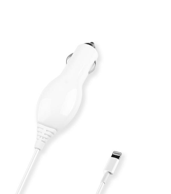Автомобильное ЗУ 8-pin 1 A Deppa для Apple, белый (22125)
