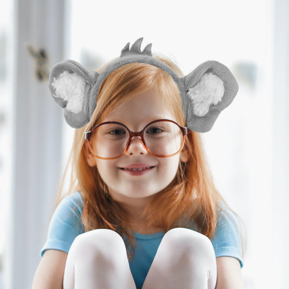 2 Штуки Плюшевые Зоологические Обручи Для Волос Koala Ear Headband Для Детей И Взрослых 30.00X20.00X1.00Cm