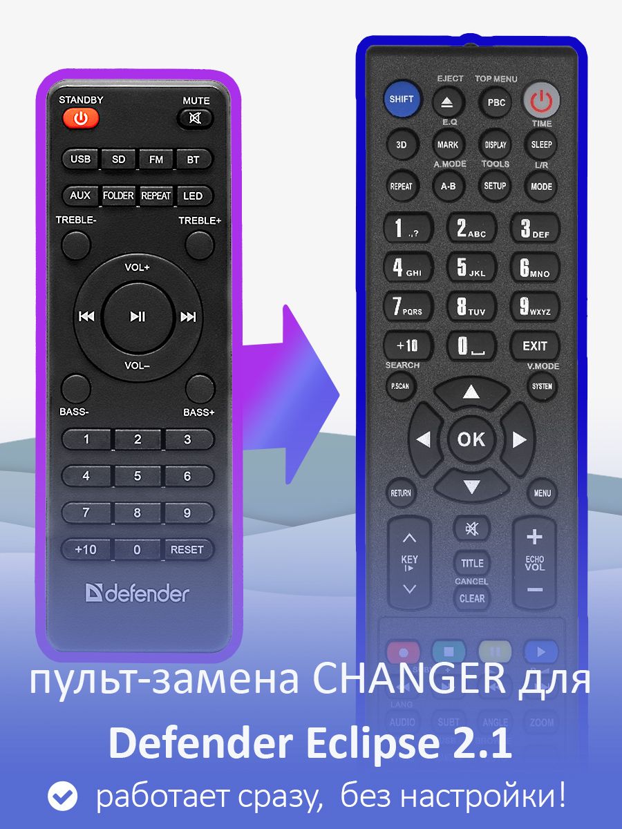 Пульт-замена для Defender Eclipse 2.1
