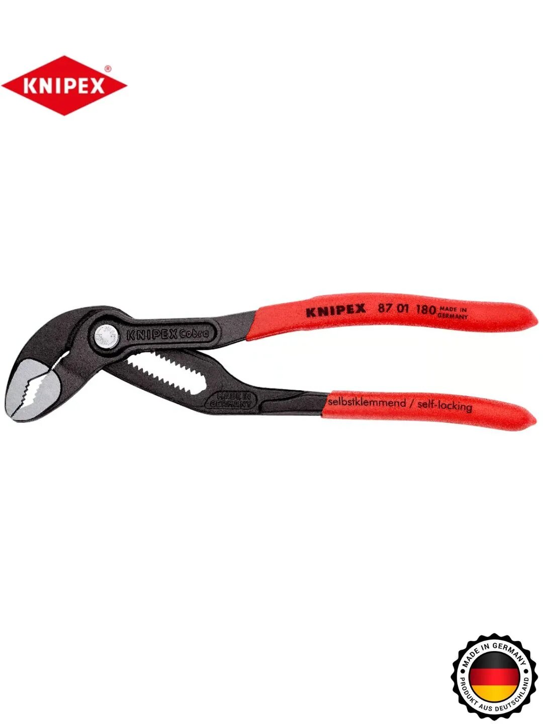 Клещи переставные Knipex COBRA зев 42, длина 180 мм KN-8701180,