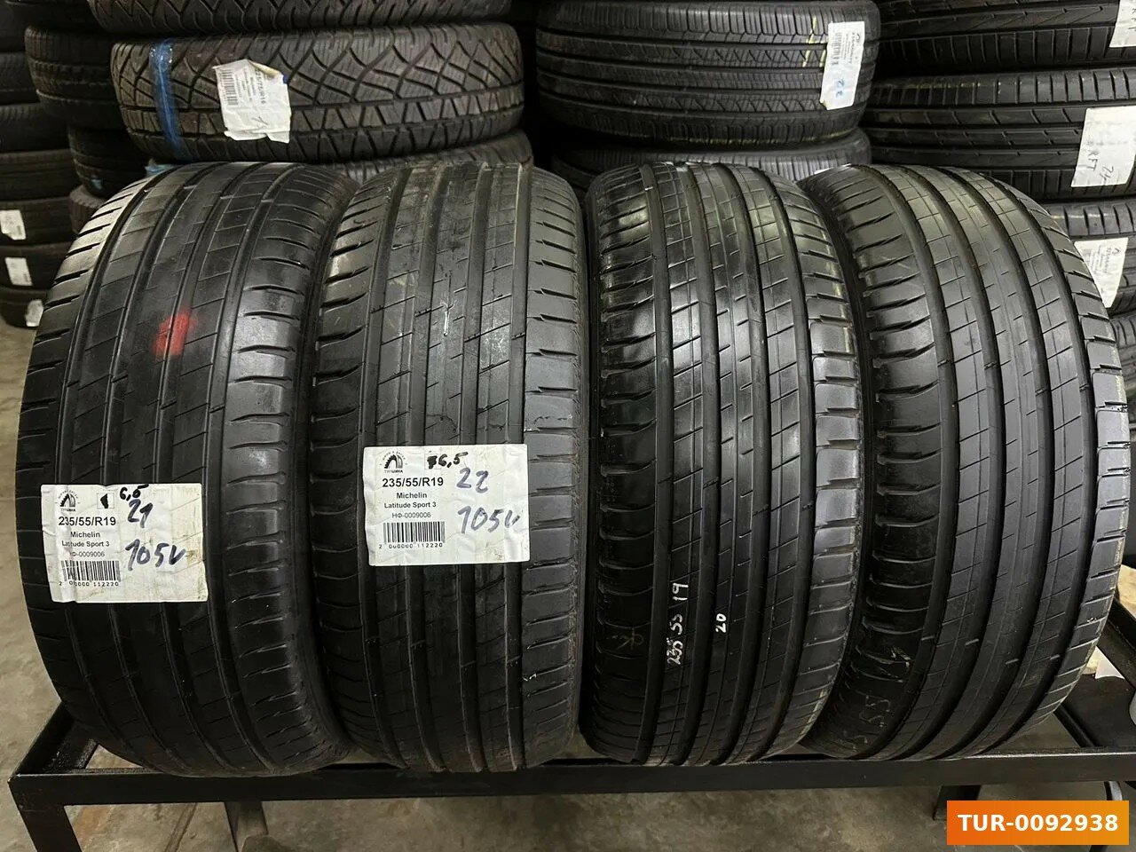 Комплект (4 шт) летних БУ шин Michelin Latitude Sport 3 235/55 R19 25% износ 7996563021