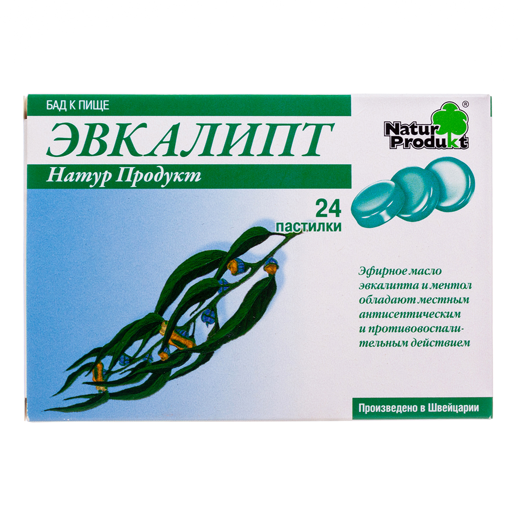 Эвкалипт Натур Продукт пастилки массой 2,5 г 24 шт