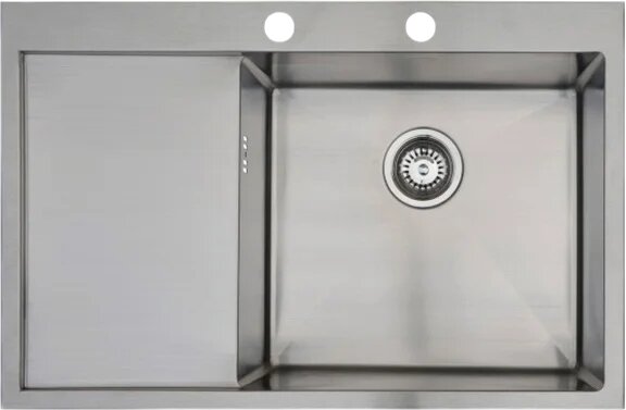 Мойка кухонная Seaman Eco Marino SMB-7851LS металлическая, 78x51, прямоугольная, мойка для кухни, с крылом, российская