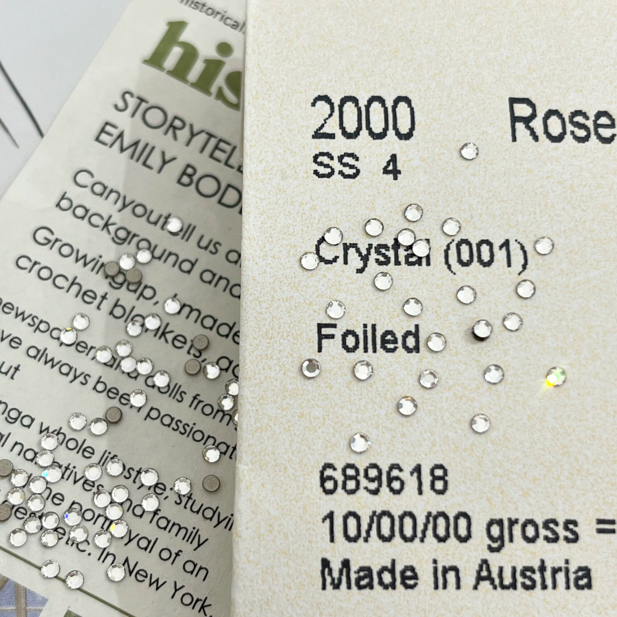 Swarovski 1.5 мм белые стразы для ногтей, 1440 штук для маникюра