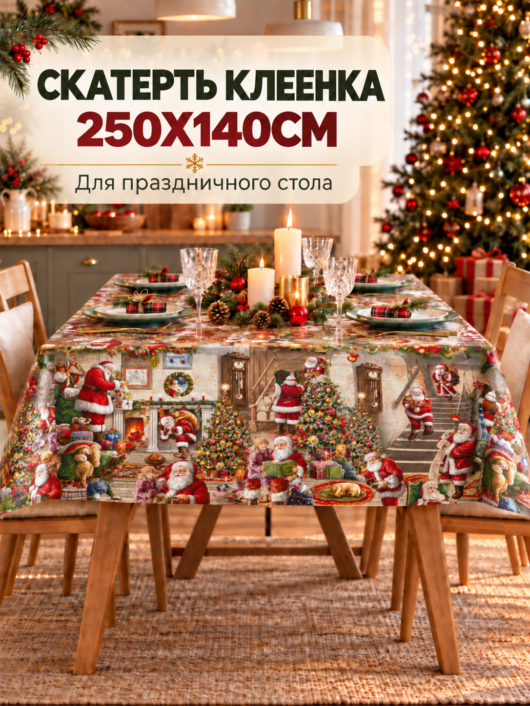 Скатерть, Клеенка столовая Dekorama(DEK-25D) 140x250 см
