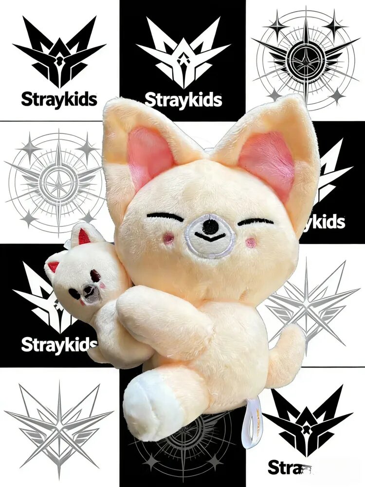 Мягкая игрушка STRAY KIDS SKZOO Jinni Ret, держит мини-версию, 10 см