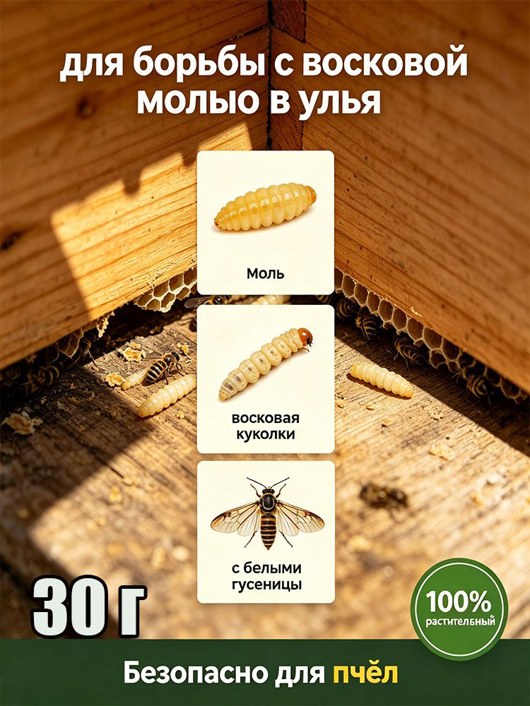 Натуральная мазь от восковой моли для защиты пчёл эффективно и безопасно для ульев