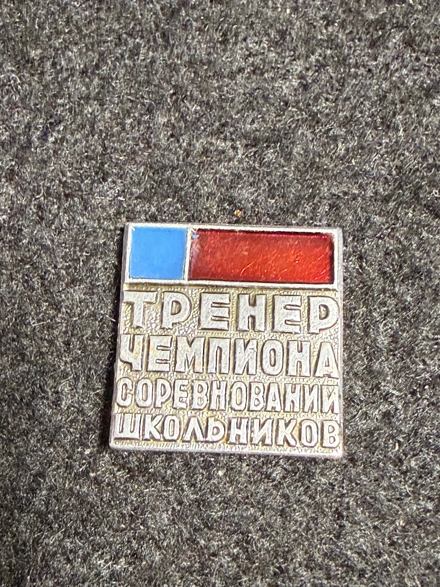 Коллекционный значок Тренер чемпиона соревнований школьников