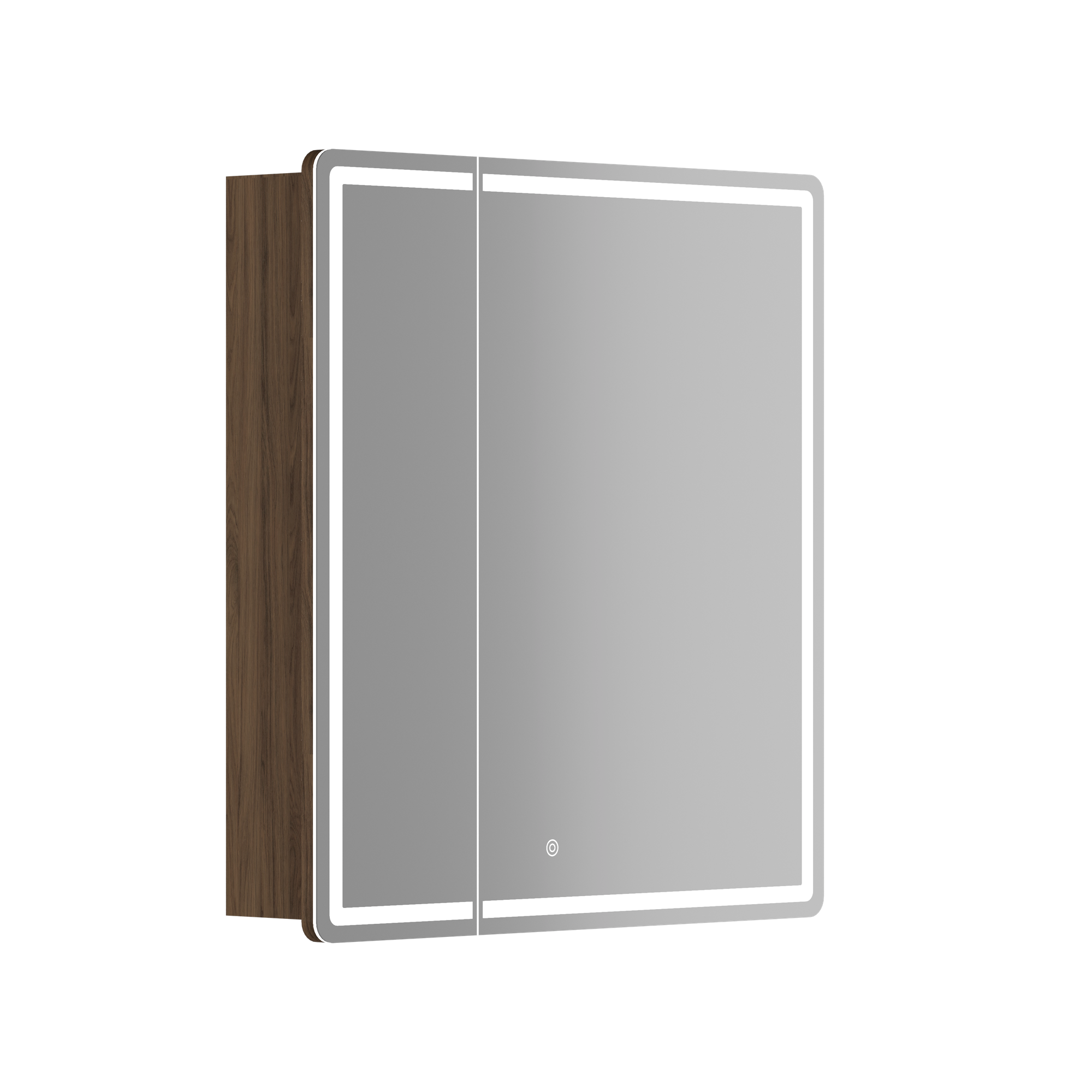 Зеркальный шкаф Sancos Блик / Mirror MI70ECH 69x74 с подсветкой, дуб чарльстон