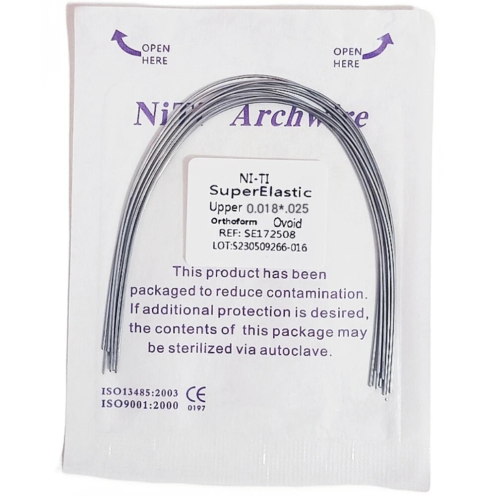 Ni-Ti SuperElastic Archwire 0.018x0.025 Upper