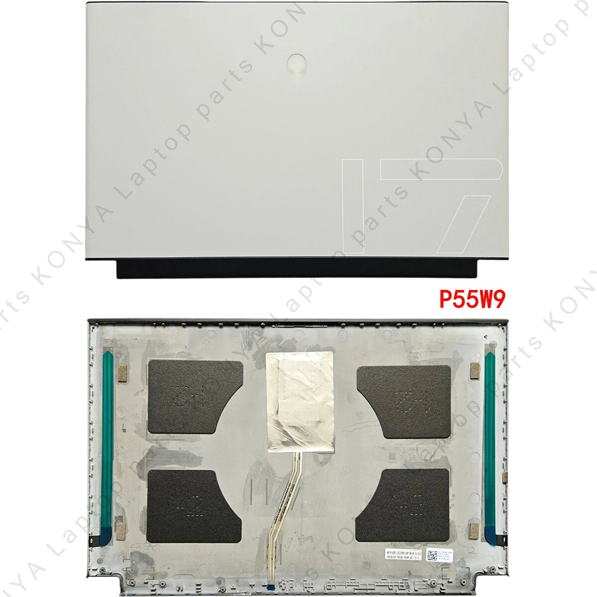 Крышка ноутбука Dell Alienware M17 R3/R4, Белый P55W9