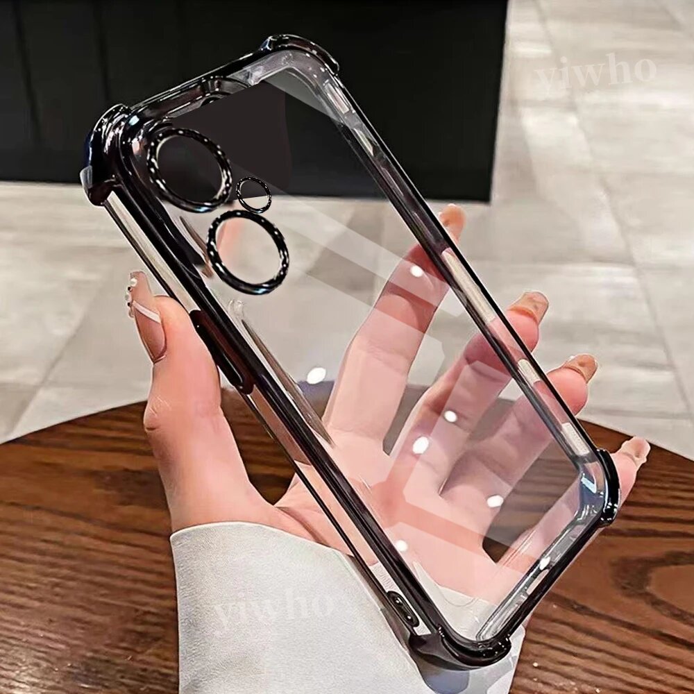 Чехол для OnePlus Nord N30, прозрачный, черный, ТПУ