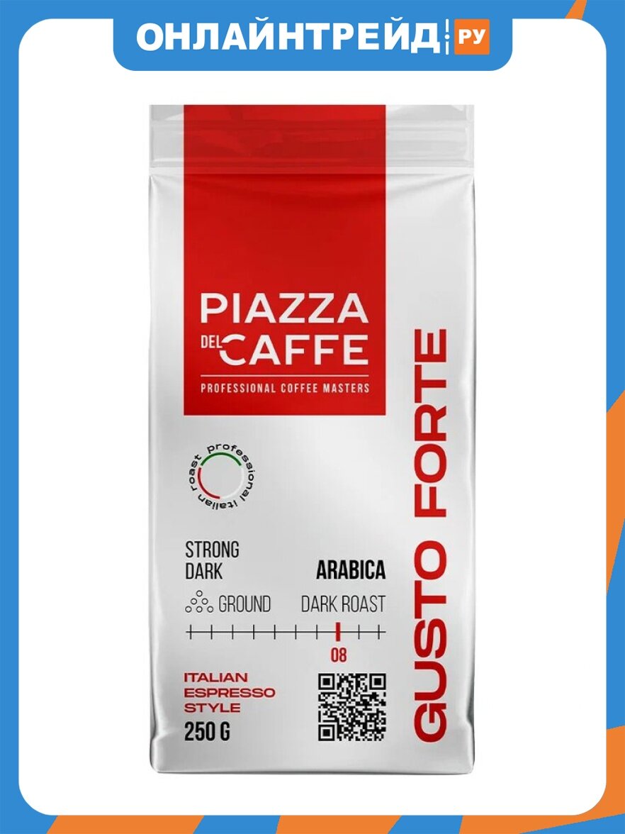 Кофе молотый Piazza Del Caffe Gusto Forte, 250 г