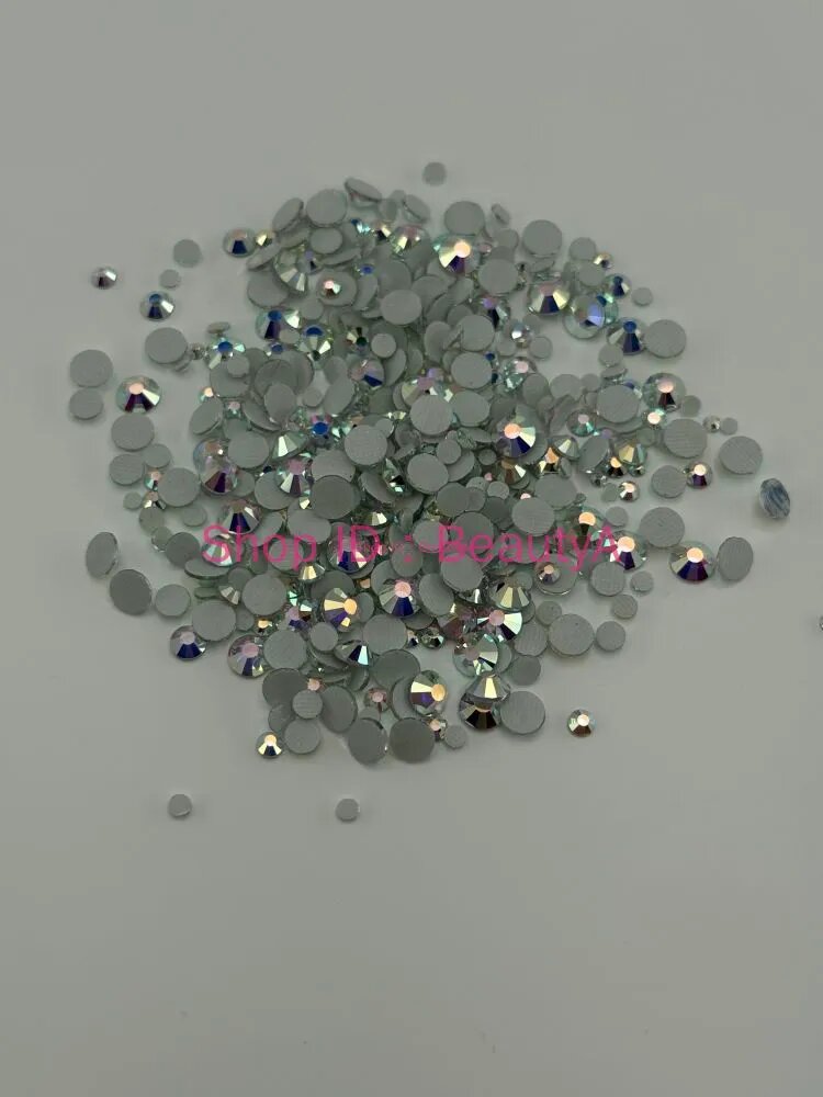 Стразы SS16 NEW AB /Новые белые АБ Горячая фиксация / HOTFIX 12 граней /12cut 1440 PCS
