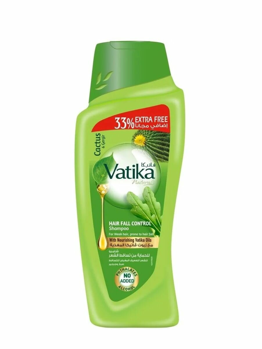 Dabur Vatika Шампунь Кактус и руккола против выпадения волос Дабур Ватика 400+132 мл в подарок
