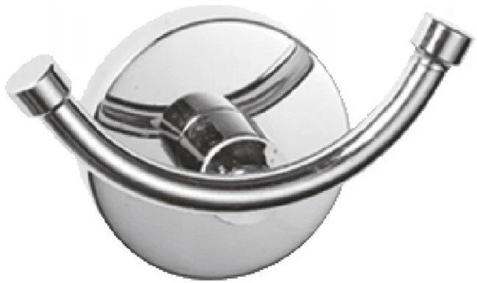 Крючок D-LIN D282100, двойной, настенный, серебристый, металл