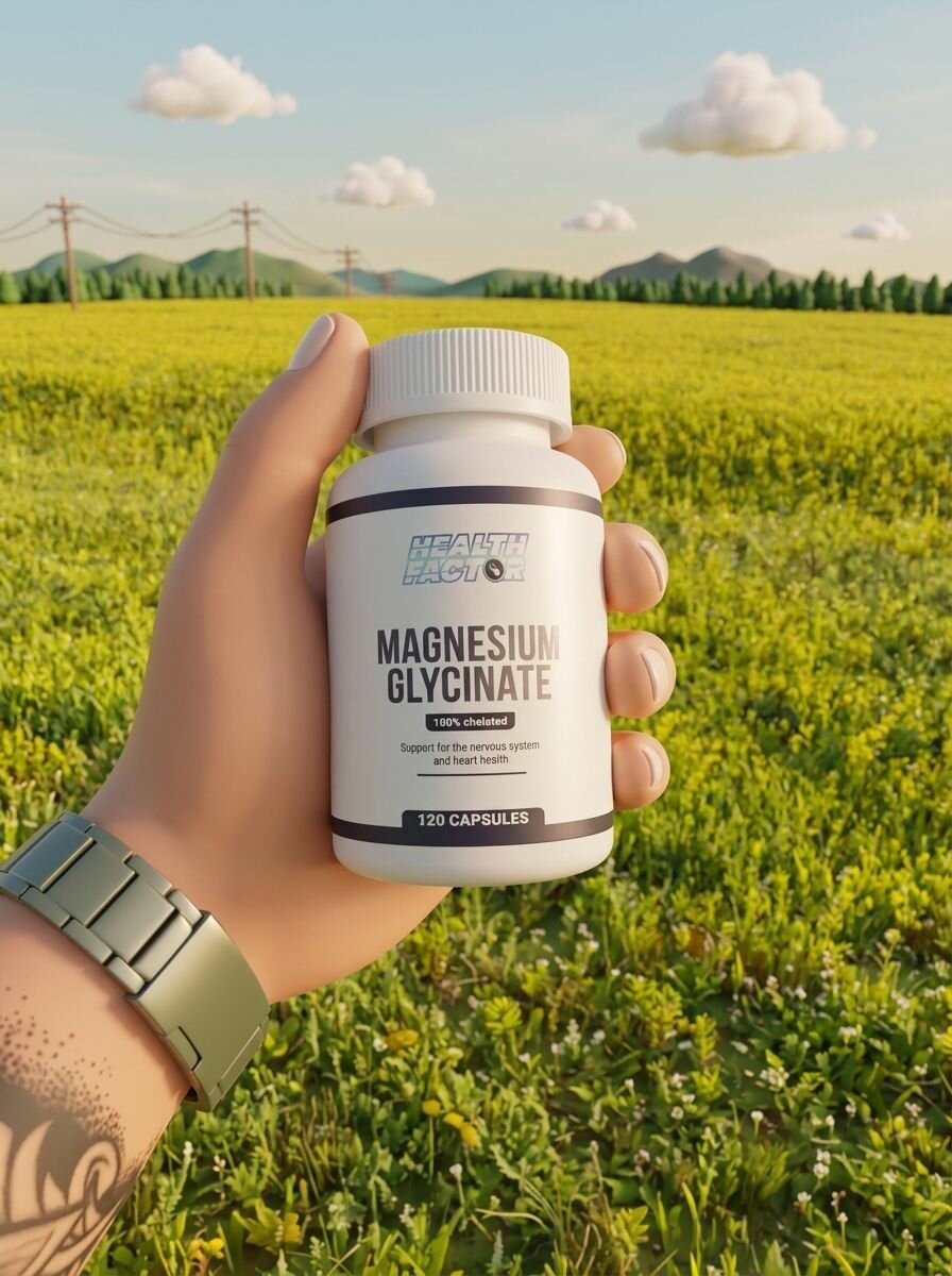 Биологически активная добавка к пище "Магний Глицинат + Р-5-Р", "Magnesium Glycinate + Р-5-Р" 120к