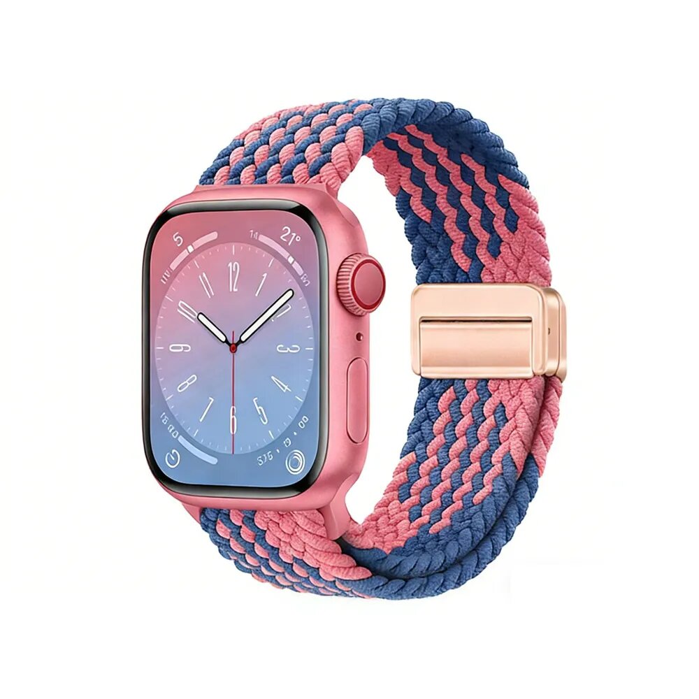 Тканый эластичный ремешок, совместимый с моделями Apple Watch 38/40/41/42/44/45/46/49 мм. Подходит как для мужских, так и для женских моделей часов. Мягкий нейлоновый спортивный эластичный ремешок
