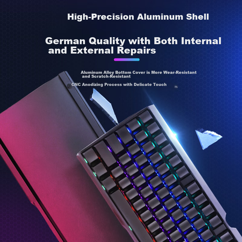 Клавиатура CHERRY MX3.0S TKL с механическими клавишами и RGB-подсветкой для игр и офиса, 87 клавиш, белые и красные