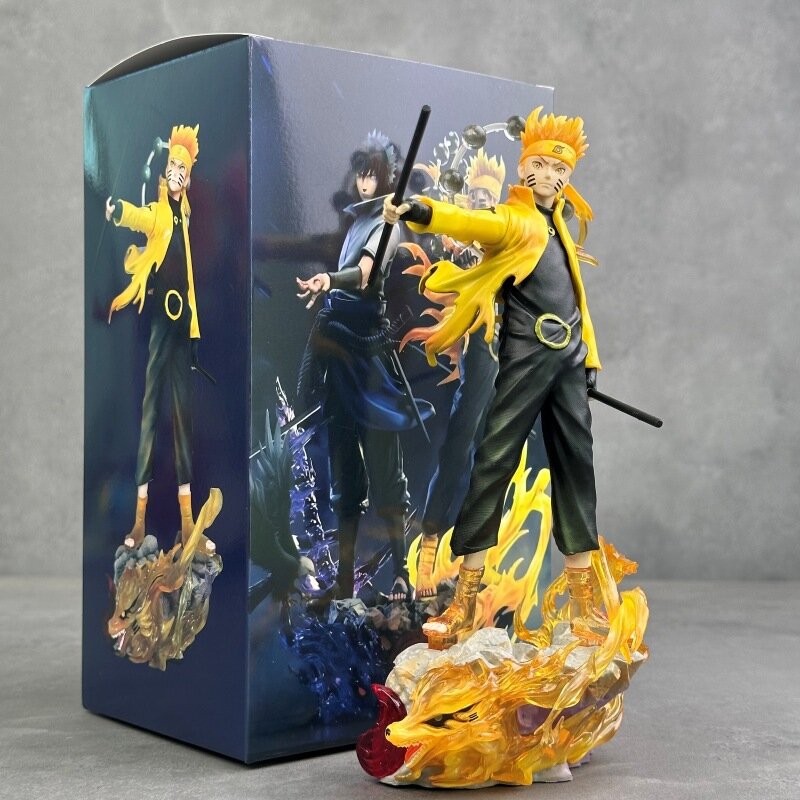 Коллекционная фигурка Наруто Узумаки или Саске Учиха Naruto Shippuden, 22 см