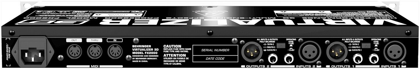 Процессор эффектов Behringer FX 2000 VIRTUALIZER 3D — фото 1