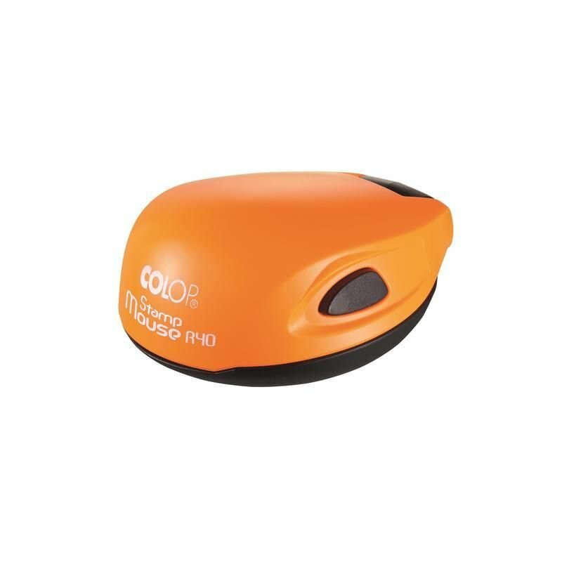 STAMP MOUSE R 40 оранжевый Оснастка для круглой печати карманная пластиковая
