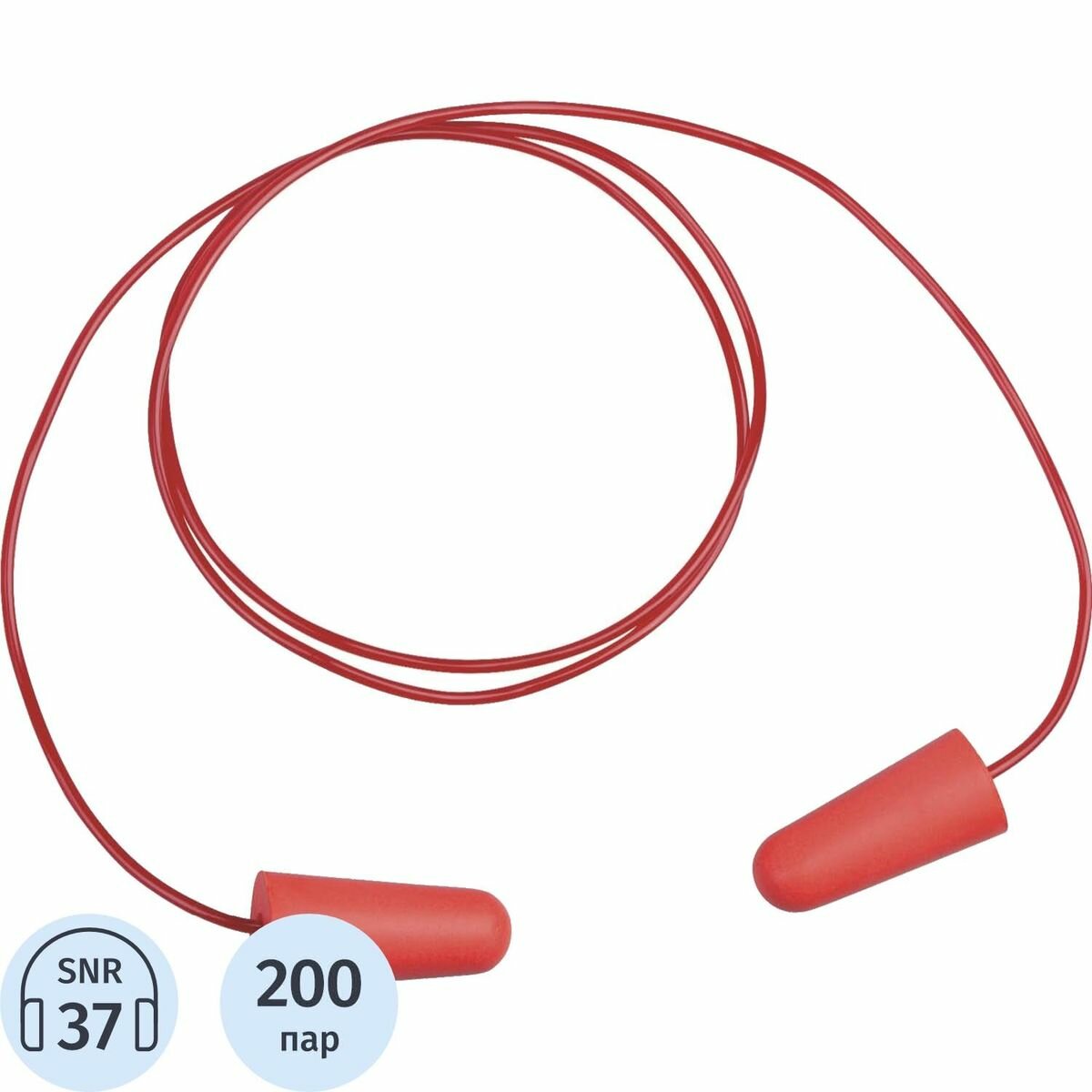 Беруши (противошумные вкладыши) Delta Plus, со шнурком, 200 пар (CONICCO200JA)