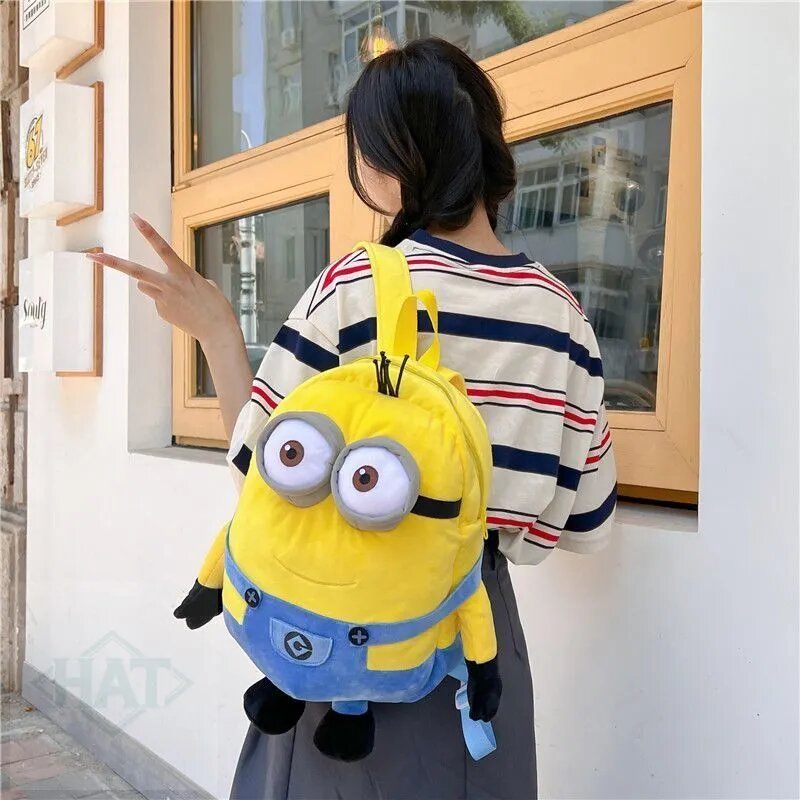 Рюкзак Minion, средний, 20-35 л, повседневный, для девочек и мальчиков, желтый, из полиэстера — фото 1