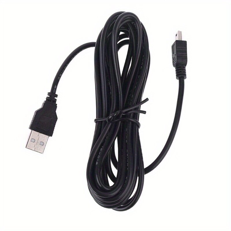 Кабель USB 2.0 Mini для зарядки, A-Male to Mini-B, 11.5 футов (137.8 дюйма), прямой угол, для видеорегистратора, камеры заднего вида